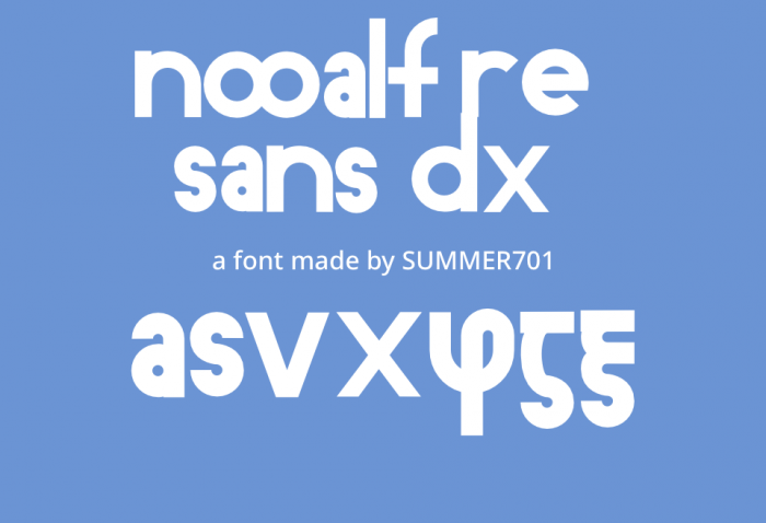 Nooalf RE Sans DX | FontStruct